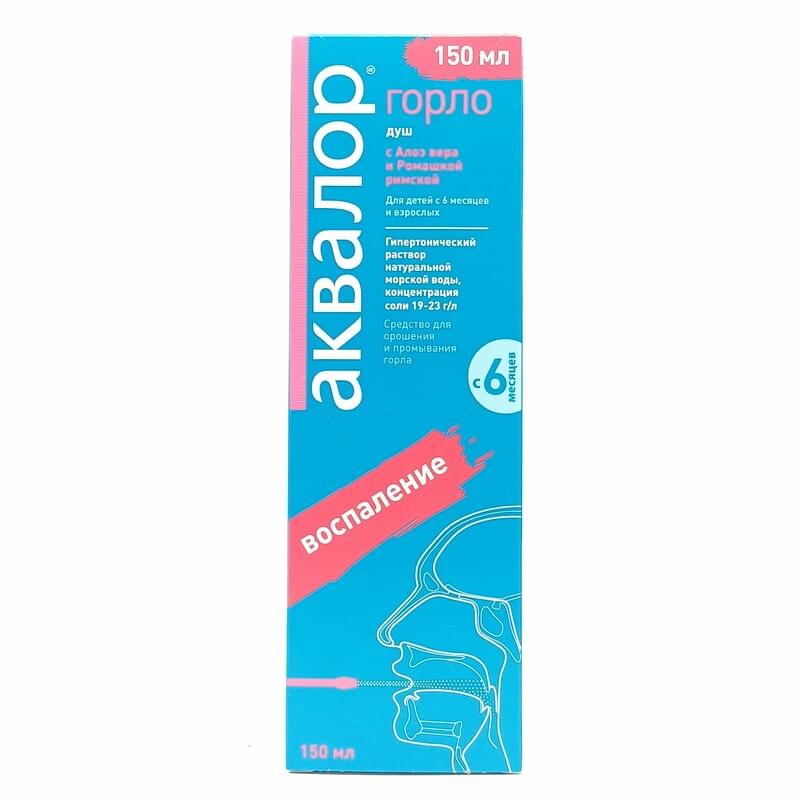 Спрей для орошения и промывания полости рта Аквалор (Akvalor) Горло Душ ...