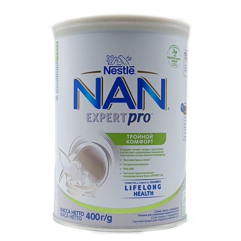 Смесь молочная NAN Expertpro (НАН Экспертпро) безлактозная 400 г (7613031568147) - купить в ...